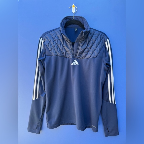 adidas | Jackets & Coats | Adidas Quilted Navy Performance Jacket ...